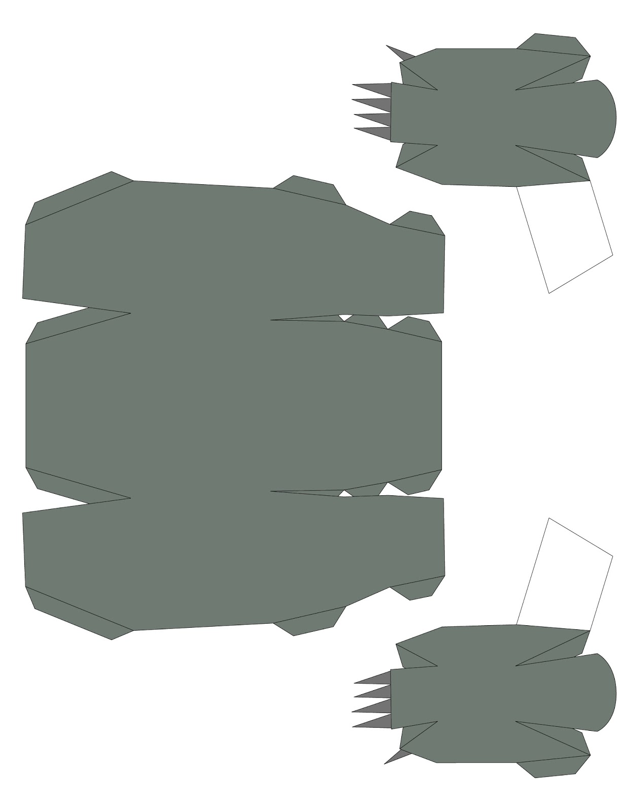 Totoro Papercraft Template – Varietats