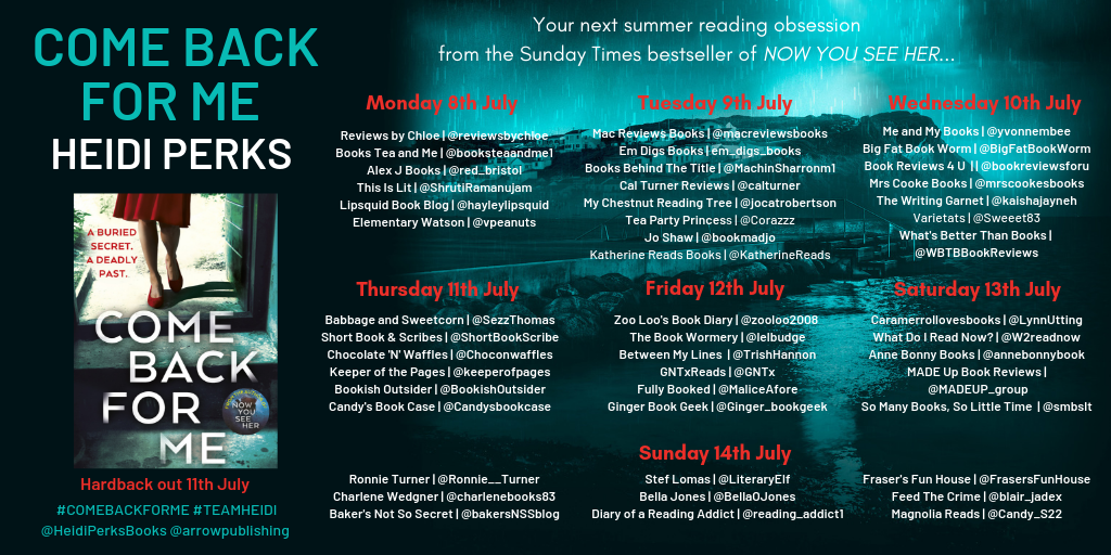 Come Back For Me by Heidi Perks – Blog Tour – Varietats
